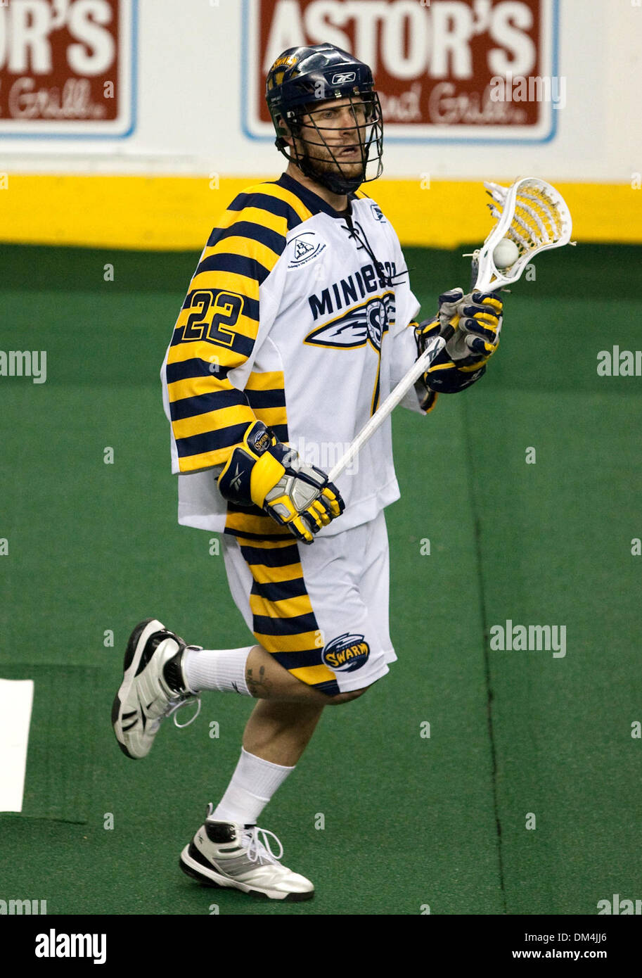 Minnesota Swarm defenseman Andrew Watt (22) during their season opener ...