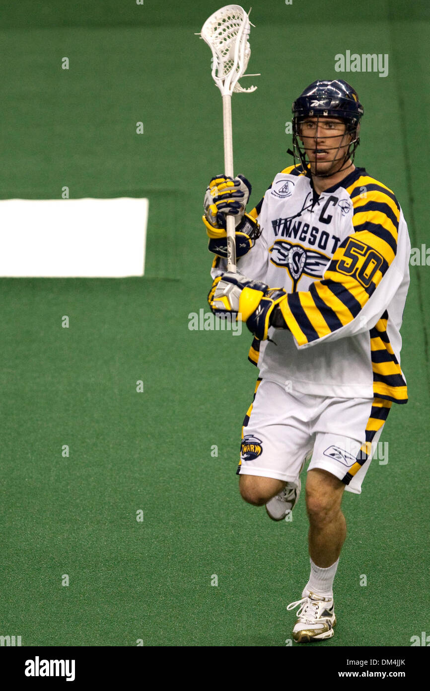 Minnesota Swarm defenseman Ryan Cousins (50) during a game againts the ...