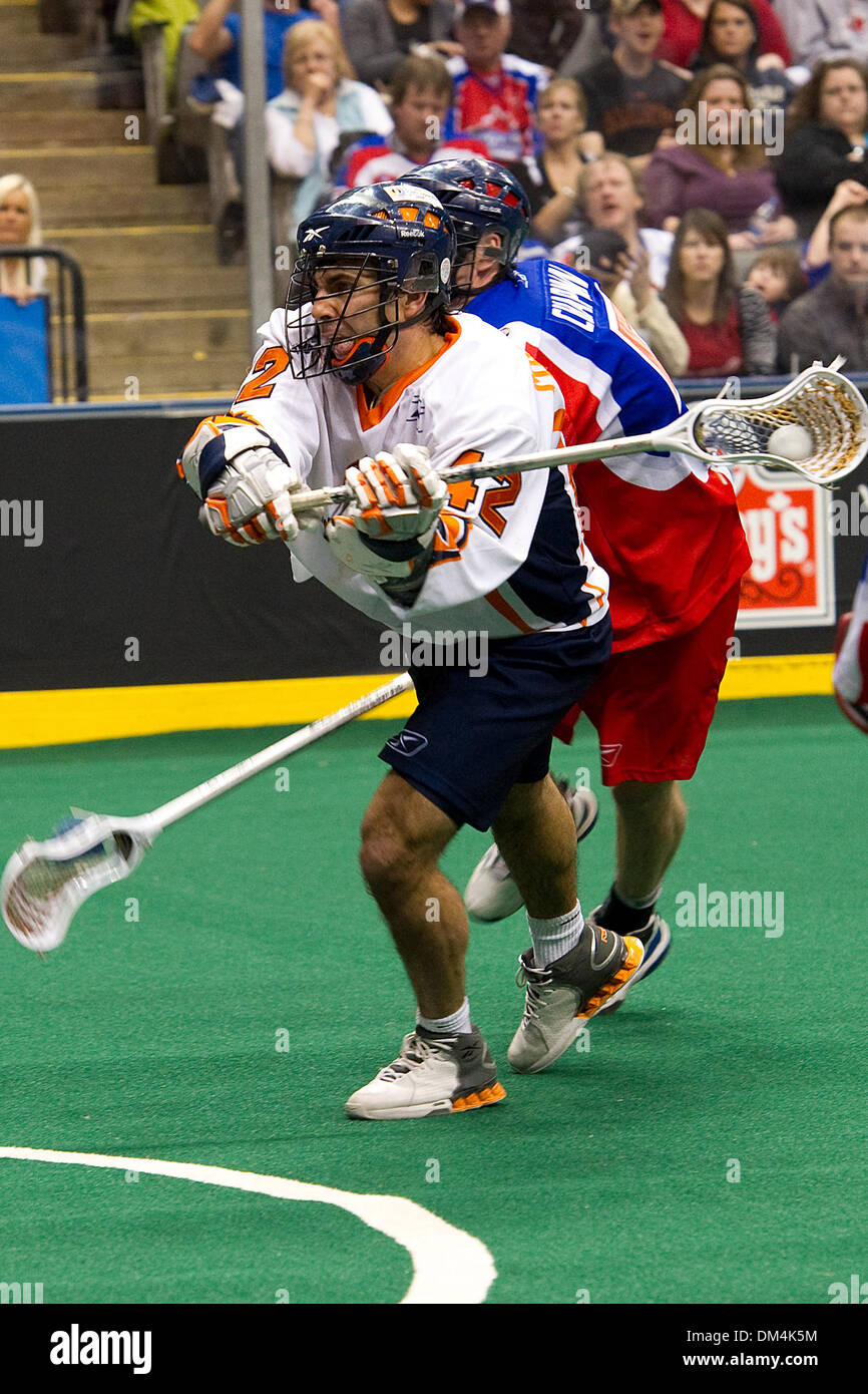 Orlando Titans forward Pat Maddalena #42 takes a shot on net in the ...