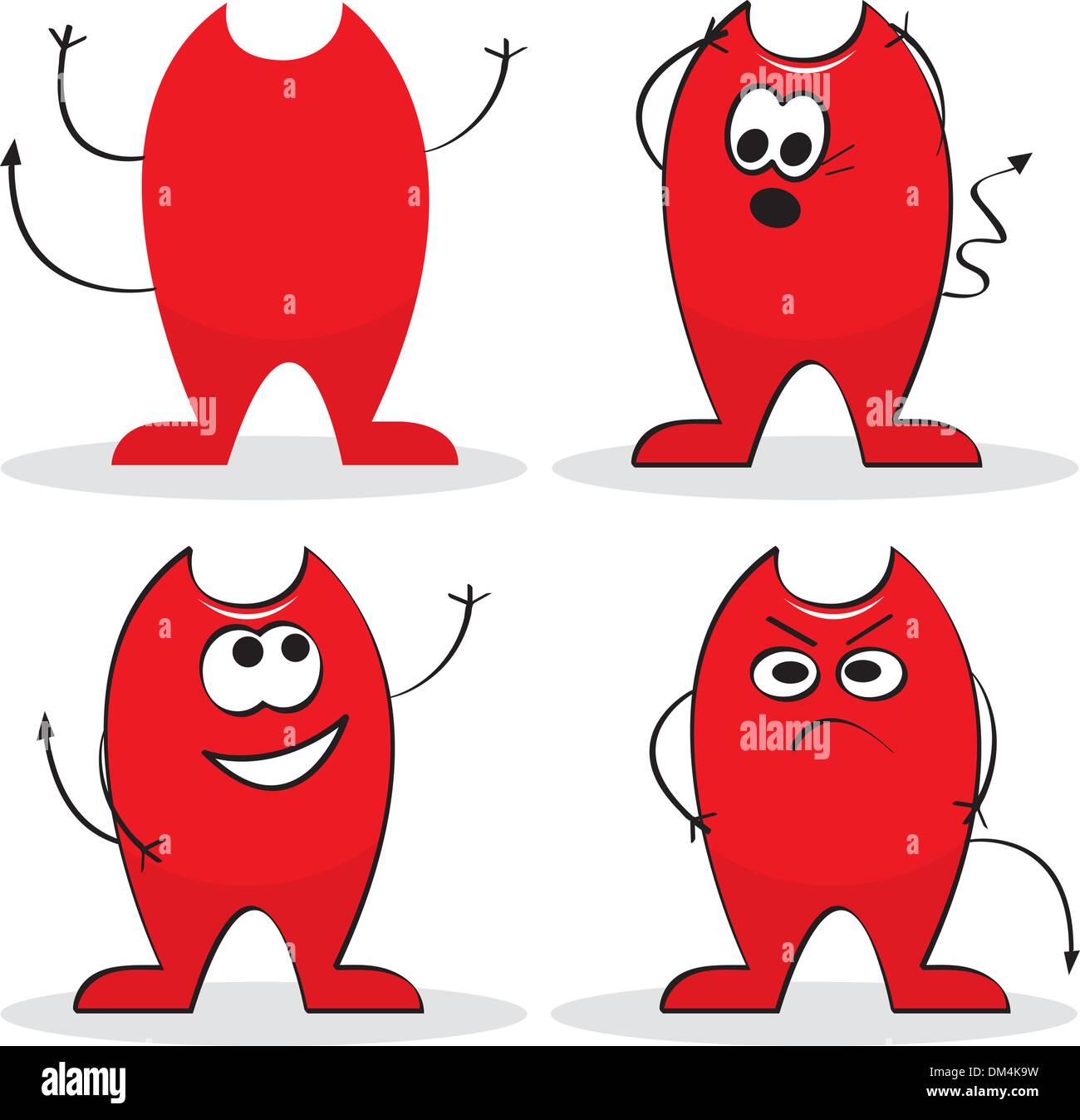 Four cartoon devils Stock Vector Image & Art - Alamy