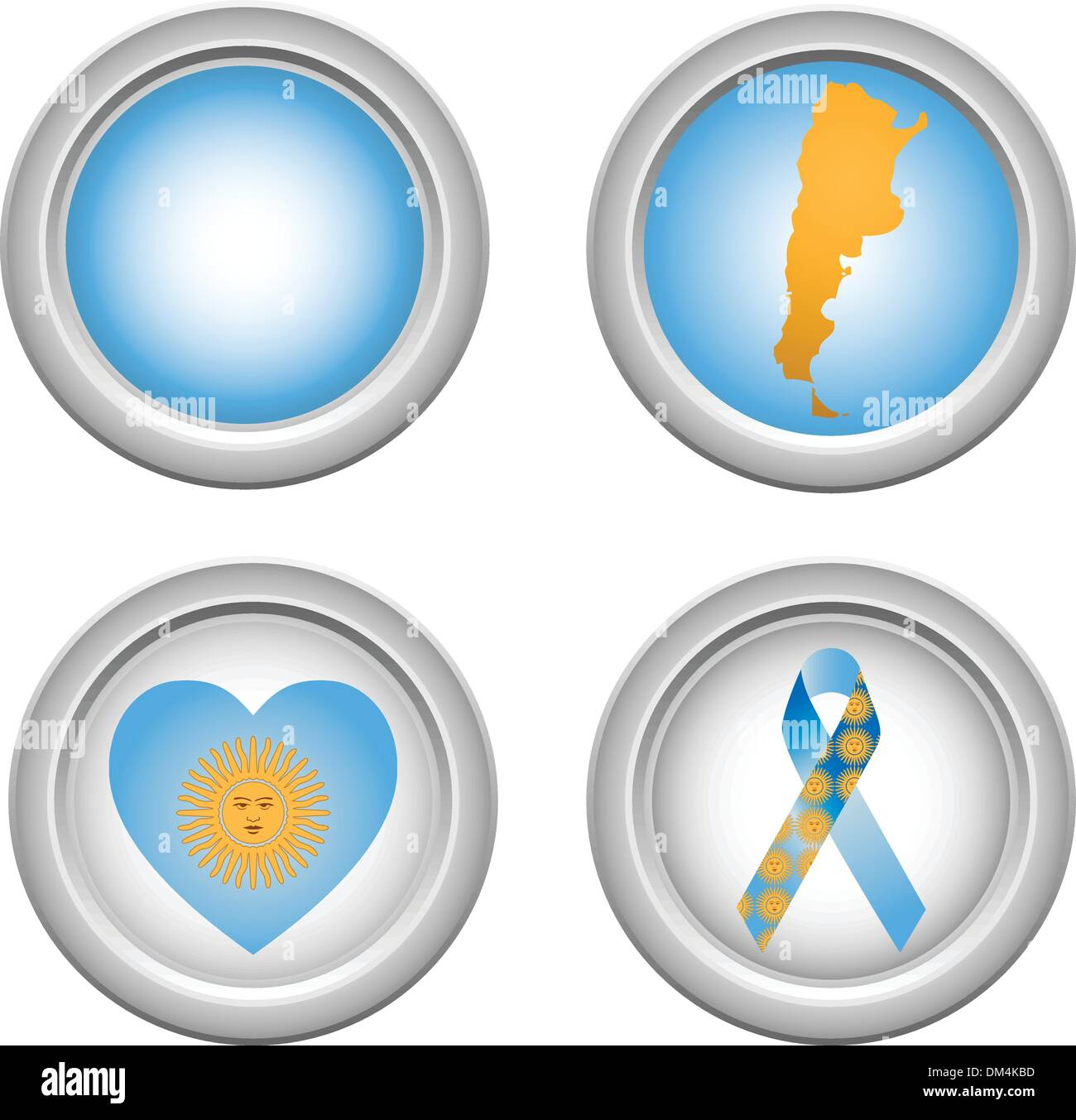 3d flag argentina illustration Stock Vector Images - Alamy