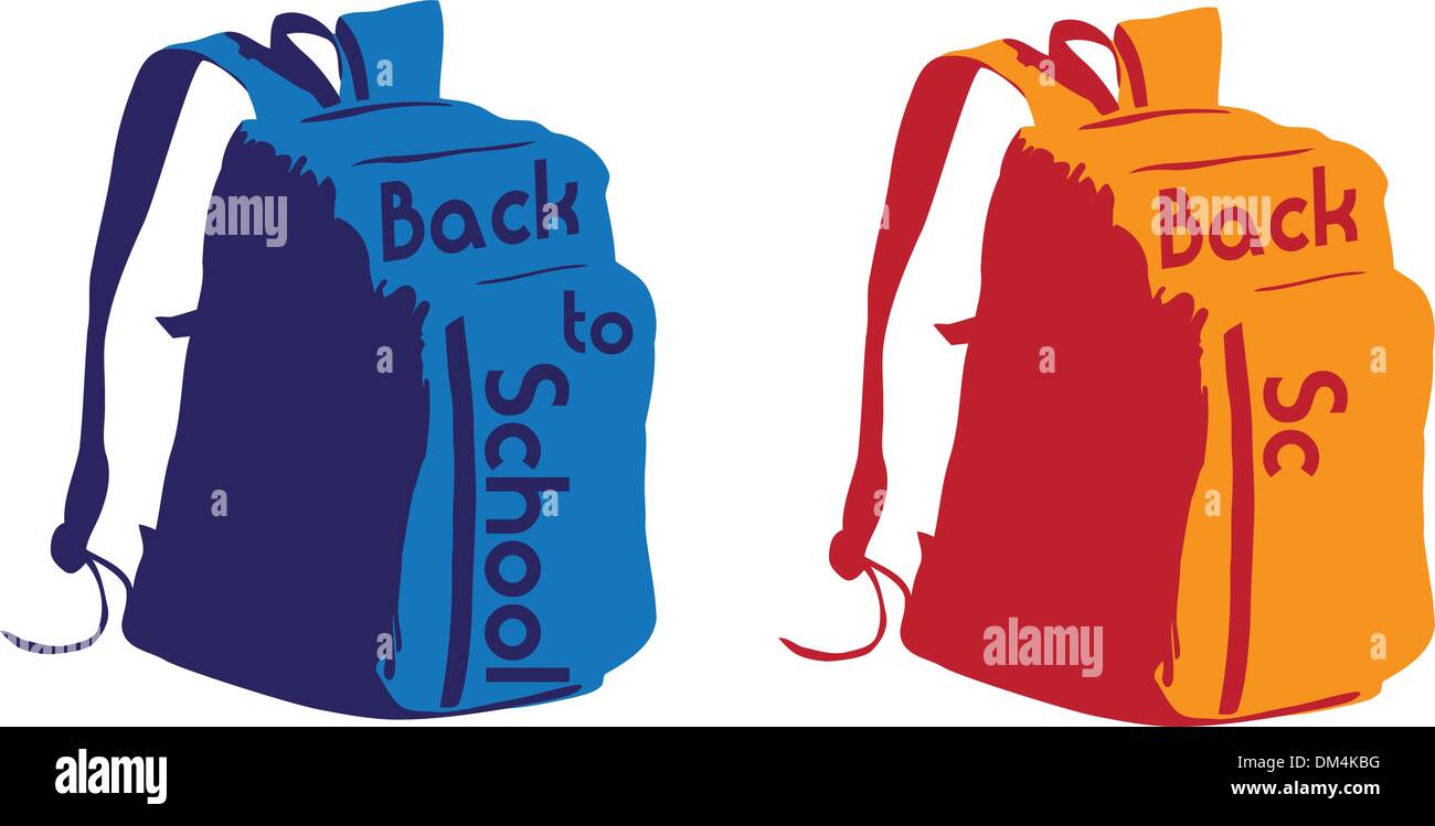 Back to School Backpack Stock Vector Image & Art - Alamy