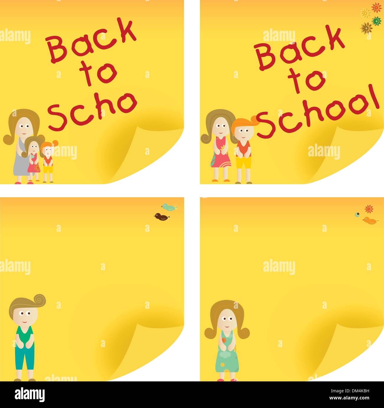 Girl writing letter family cartoon hi-res stock photography and images ...