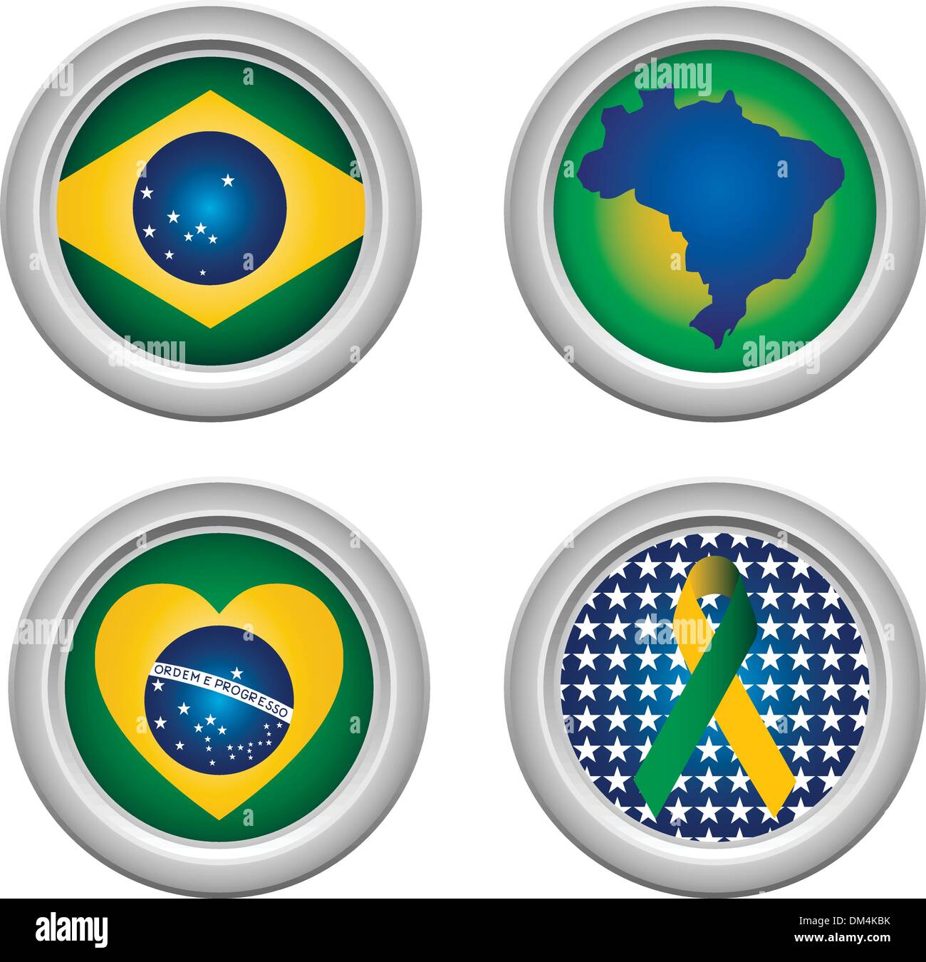 Brazil ribbon flag background Cut Out Stock Images & Pictures - Alamy