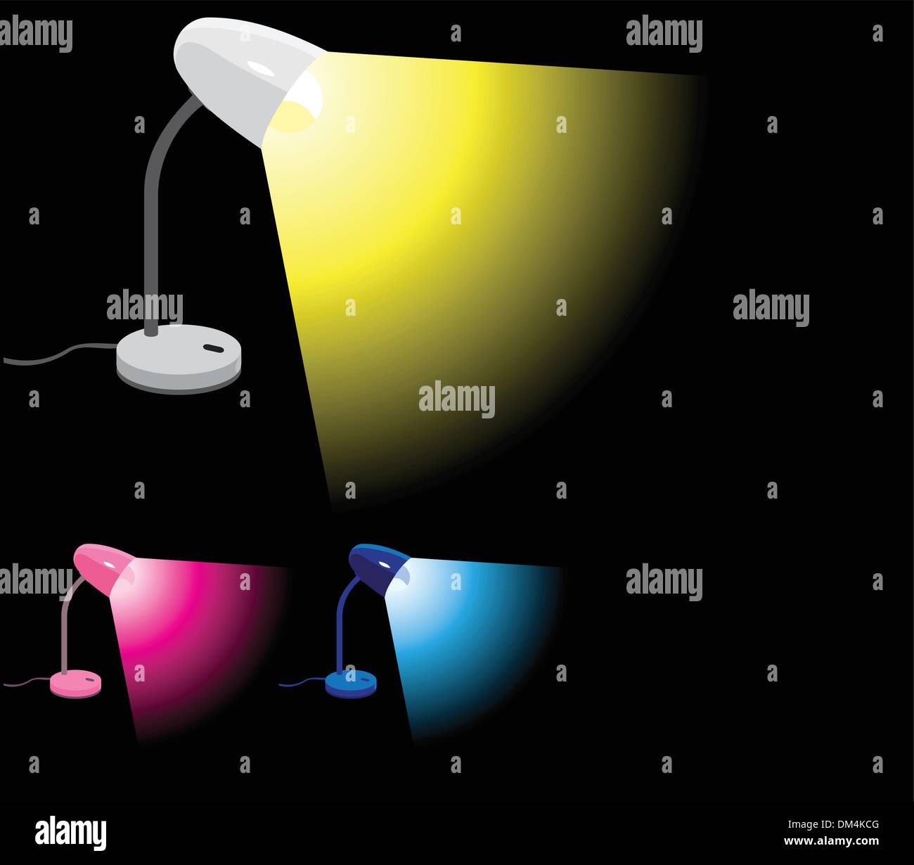 Home office desk night Stock Vector Images - Alamy