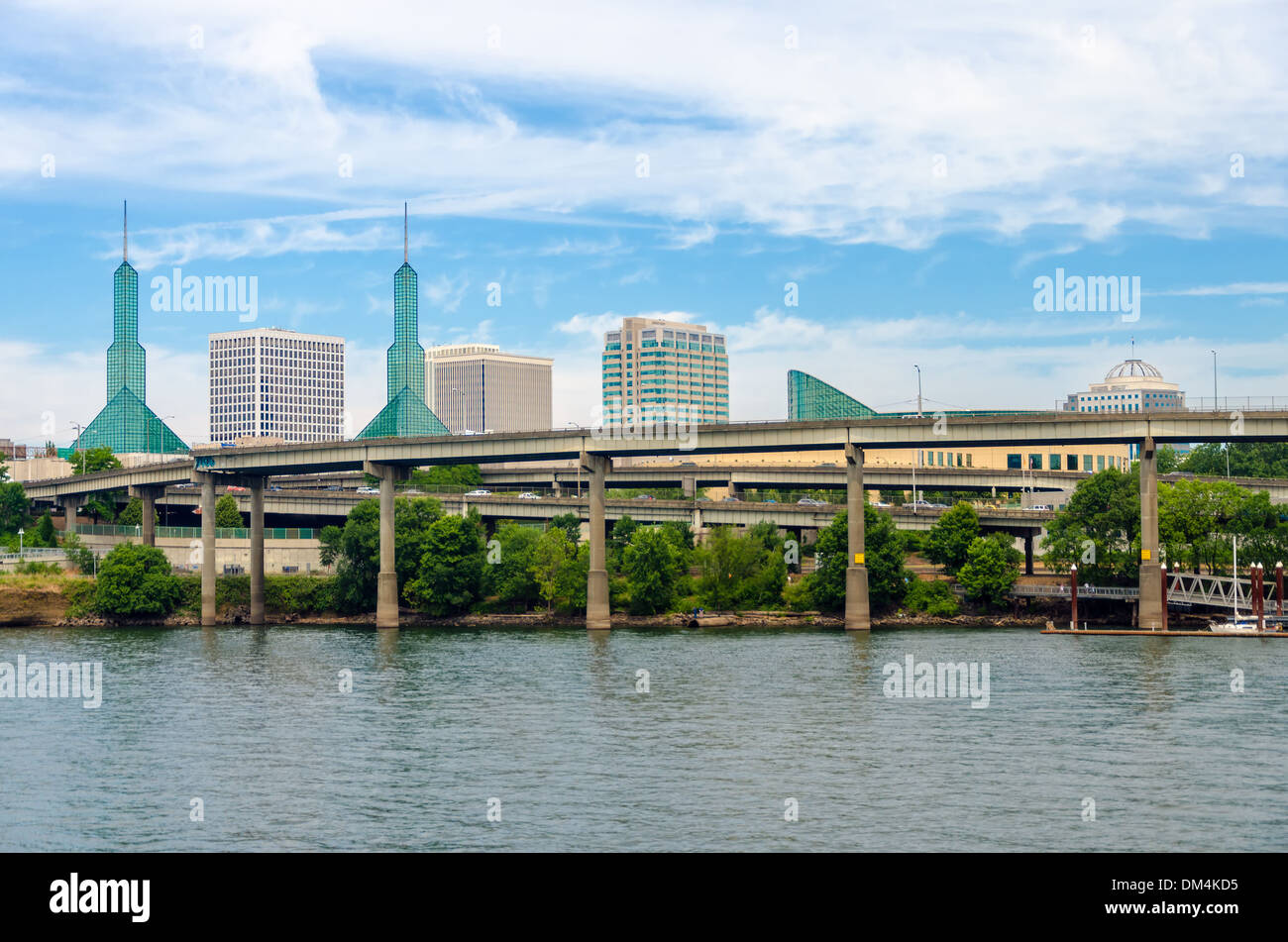 View of convention center and infrastructure in Portland, Oregon Stock ...