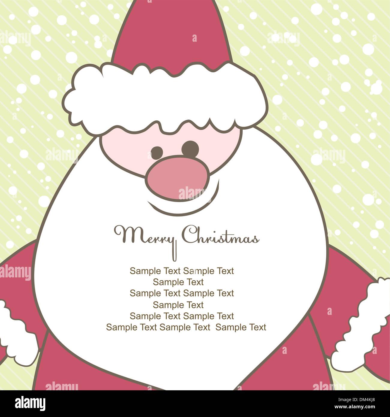 Christmas card with Santa. Vector illustration Stock Vector Image & Art ...