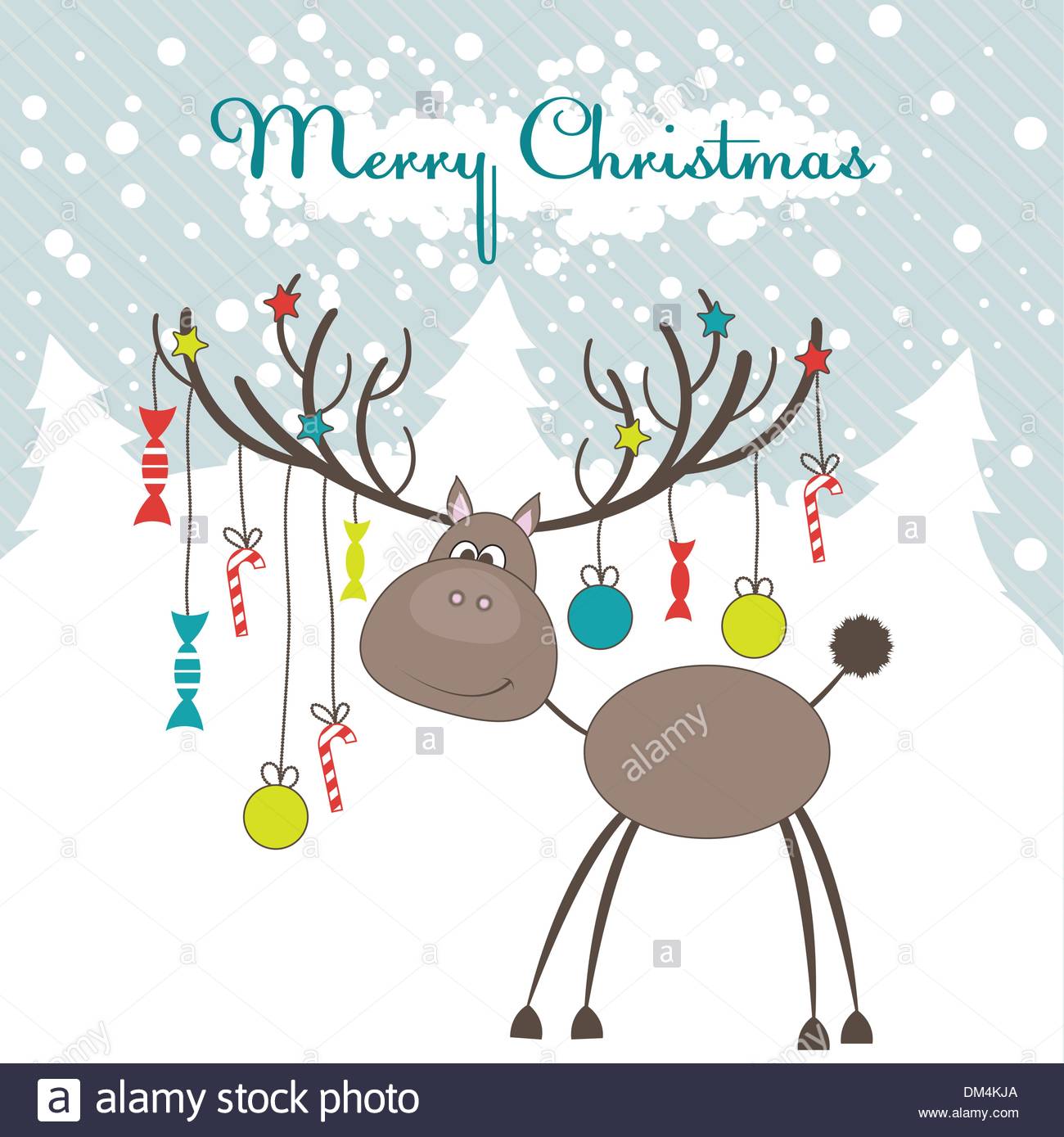 Reindeer Rudolph Vector Vectors Stock Photos & Reindeer Rudolph Vector ...