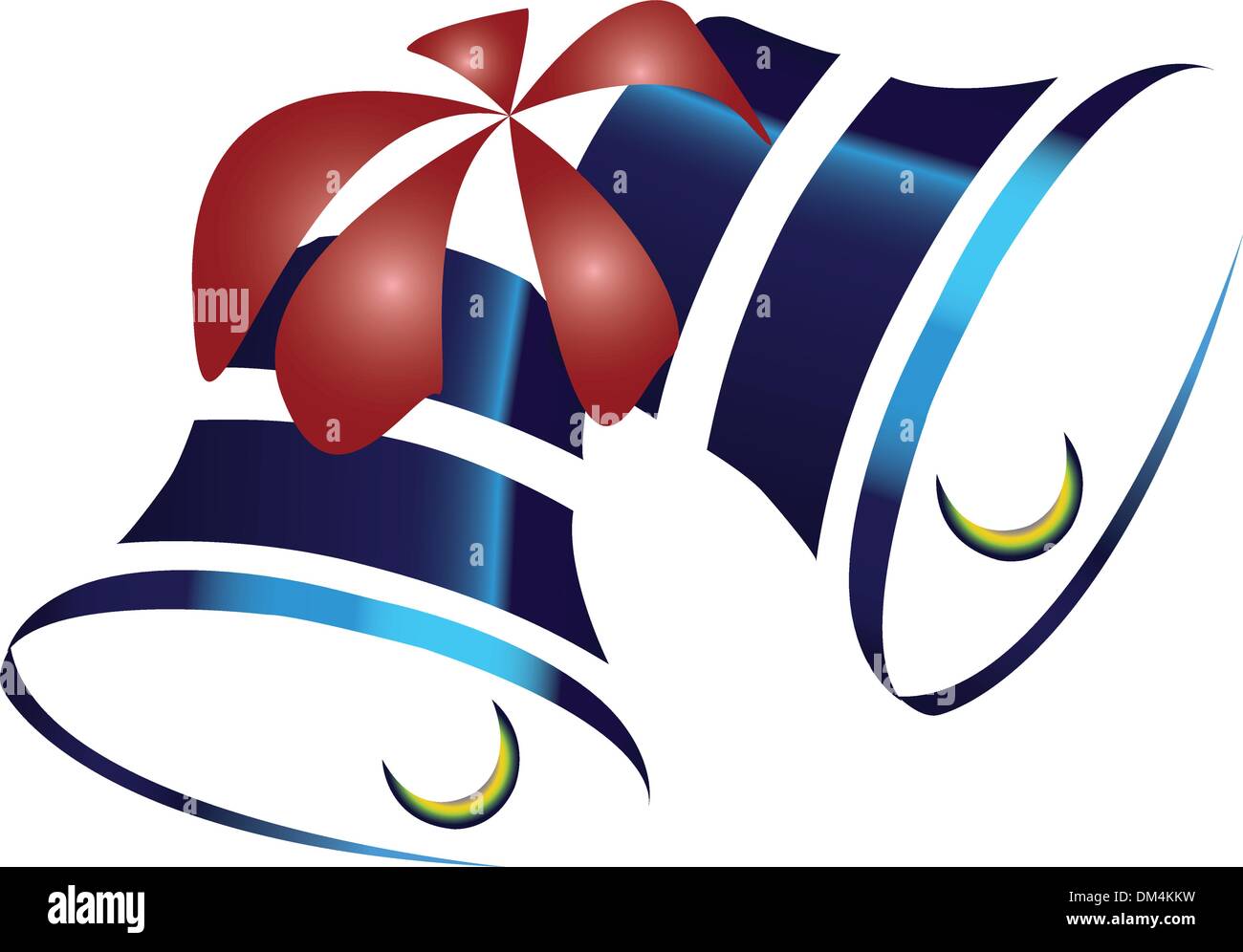 Gold ringing christmas bells Stock Vector Images - Alamy