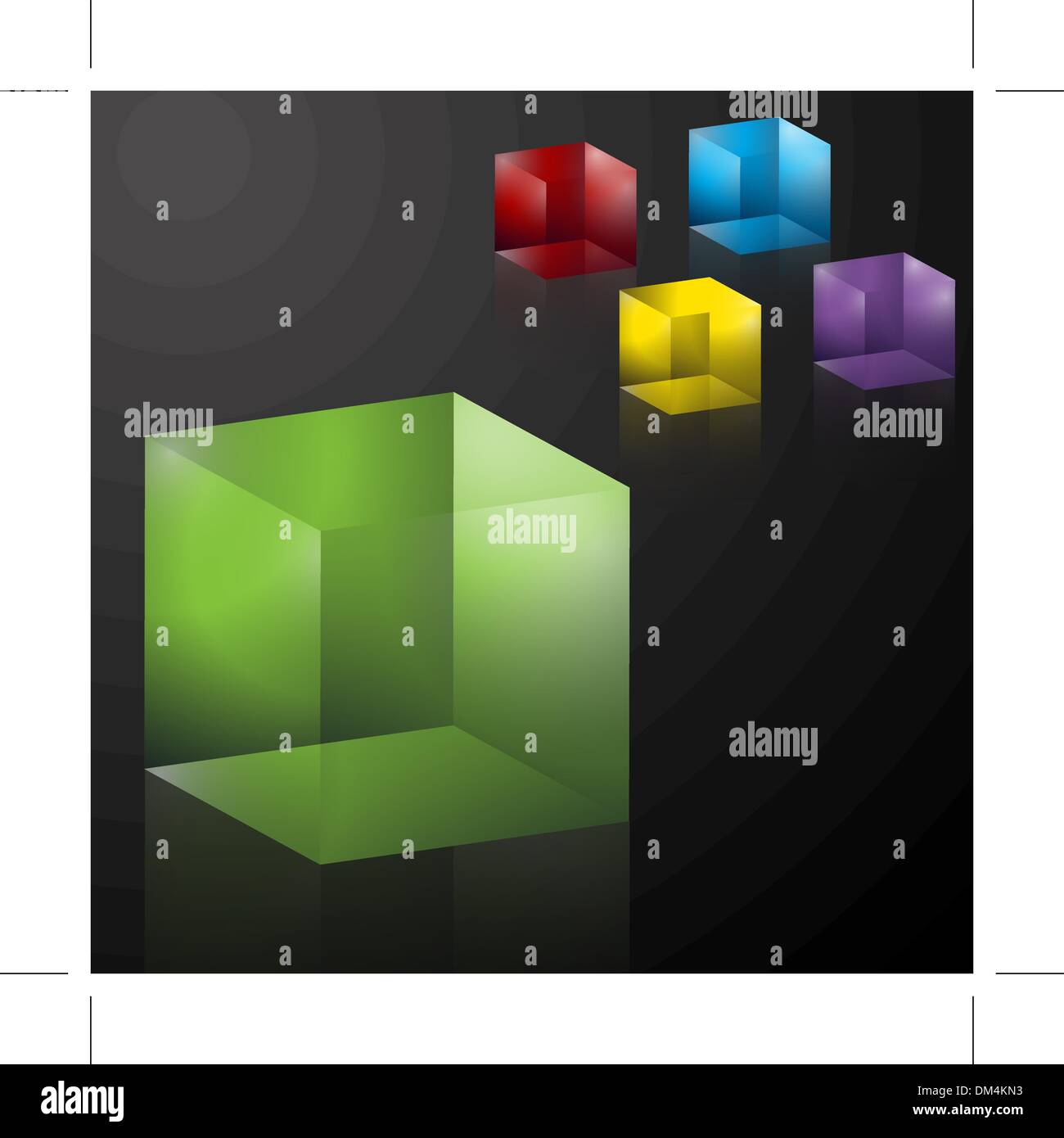 Colorful Transparent 3D Cubes Stock Vector Image & Art - Alamy