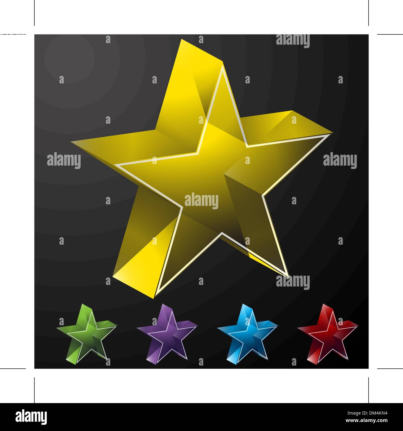 3D Glass Crystal Stars Stock Vector Image & Art - Alamy