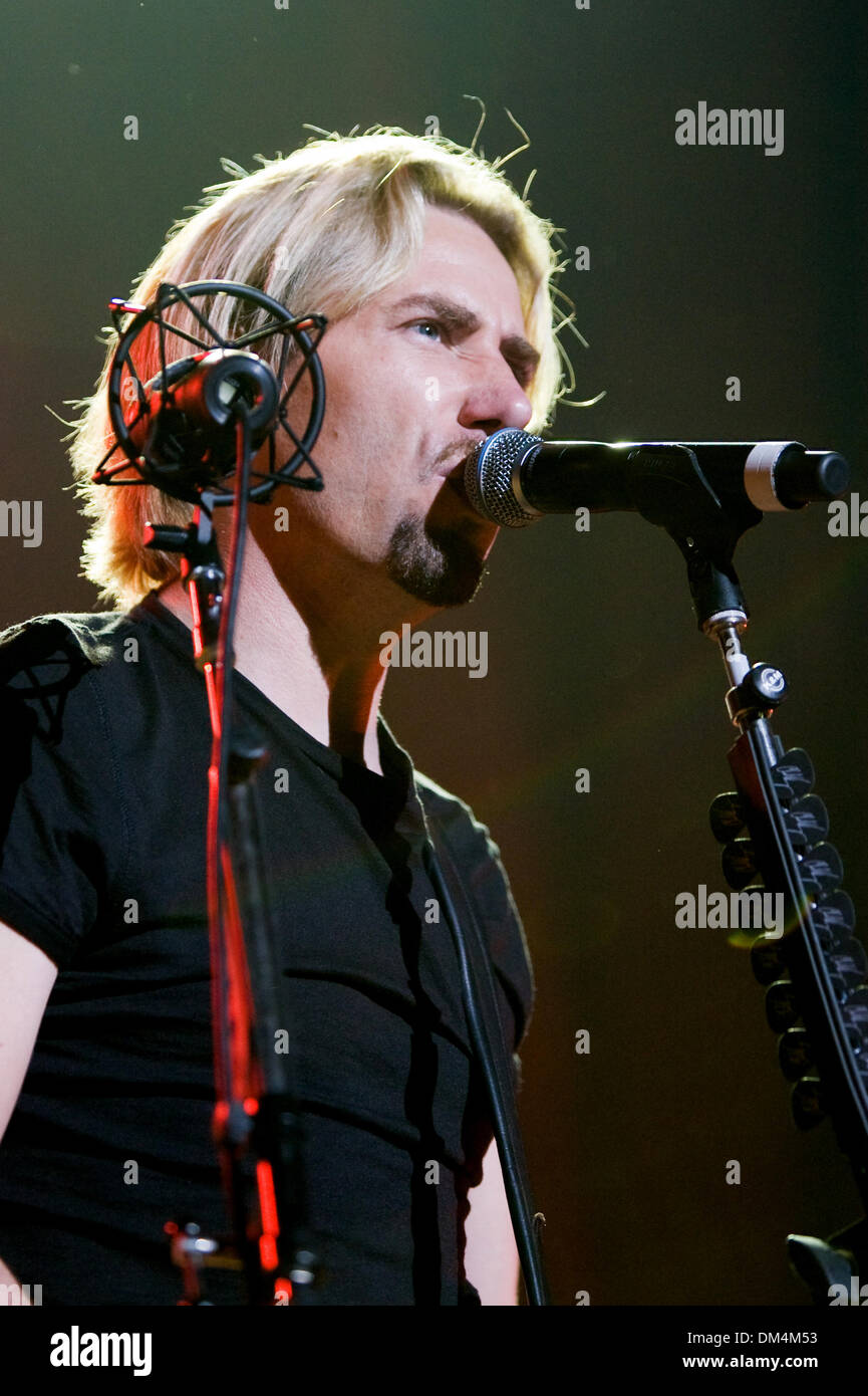 14 August 2009: Nickelback lead singer and rhythm guitarist Chad ...