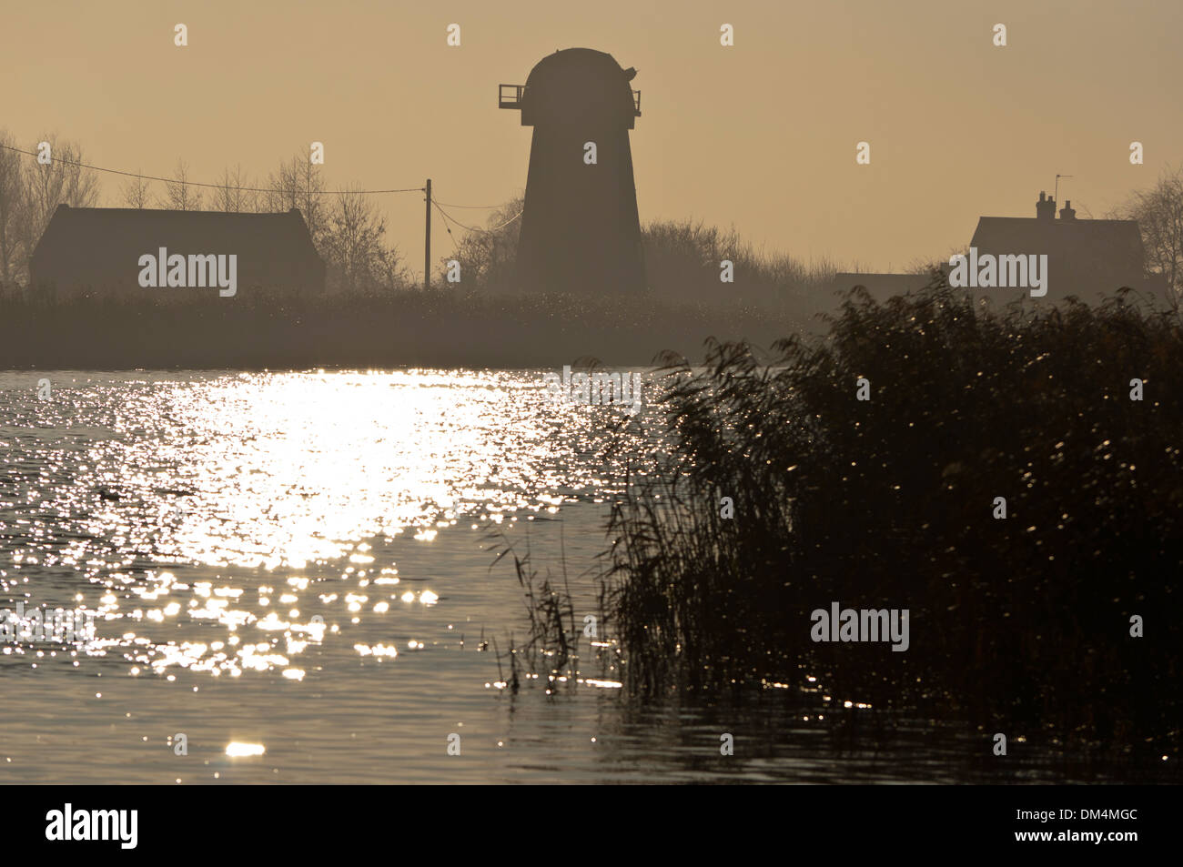 winter River Bure Upton Norfolk Broads Stock Photo - Alamy