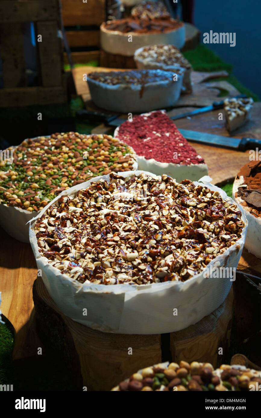 Traditional soft nougat from Provence France Stock Photo - Alamy