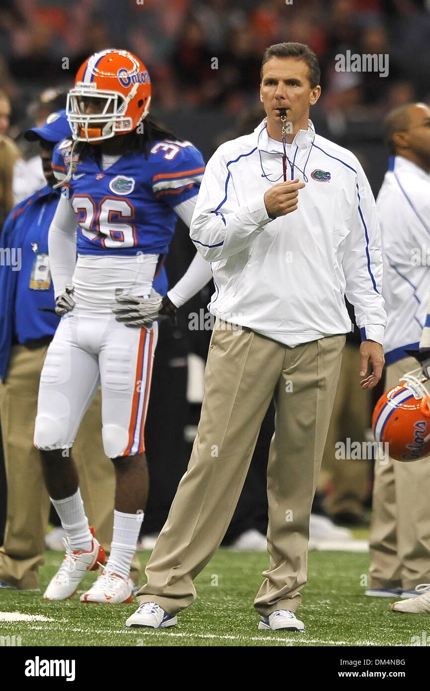 January 1, 2010: Florida Head Coach Urban Meyer during pregame between ...