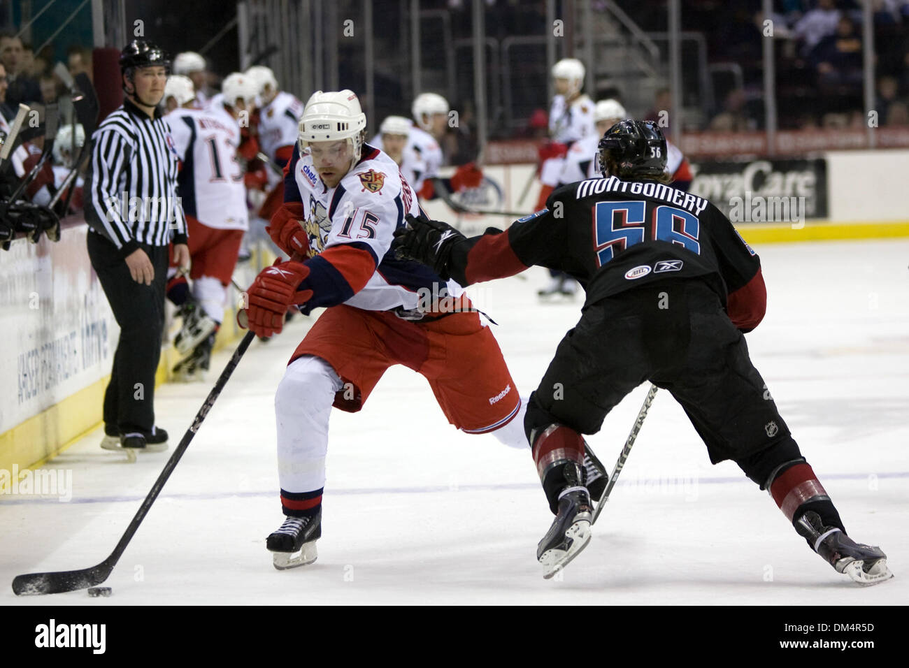 28 February 2010: Grand Rapids Griffins Patrick Rissmiller (15) with ...