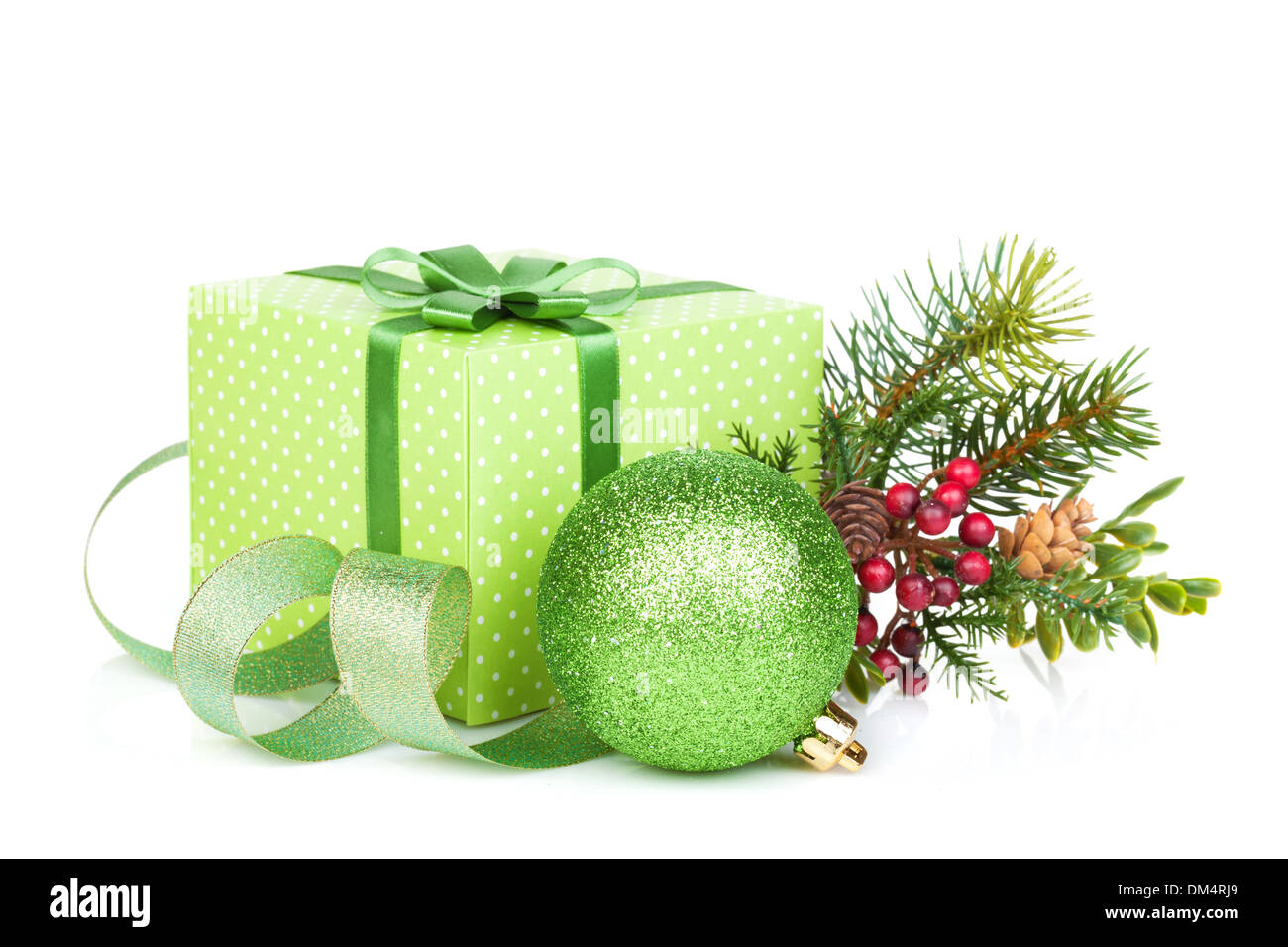 Green Christmas Present Background