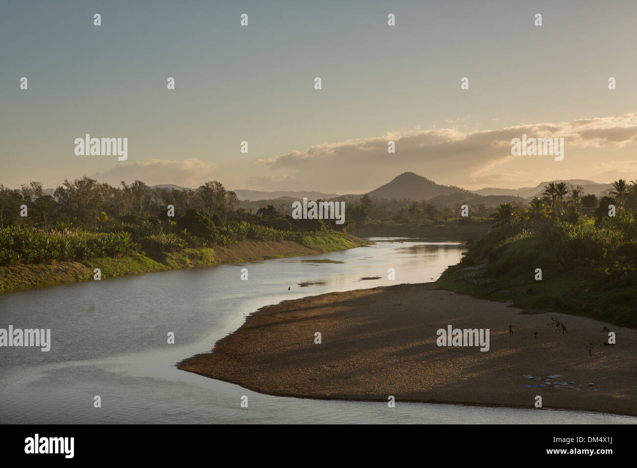 Countryside river scene in Eastern Madagascar, near Vatomandry Stock ...