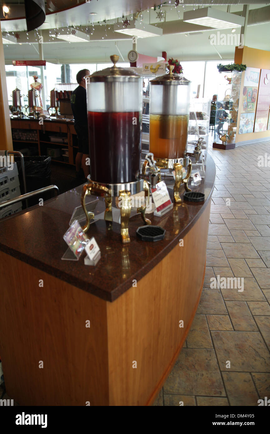 Tea samples at the Celestial Seasonings factory in Boulder Colorado ...
