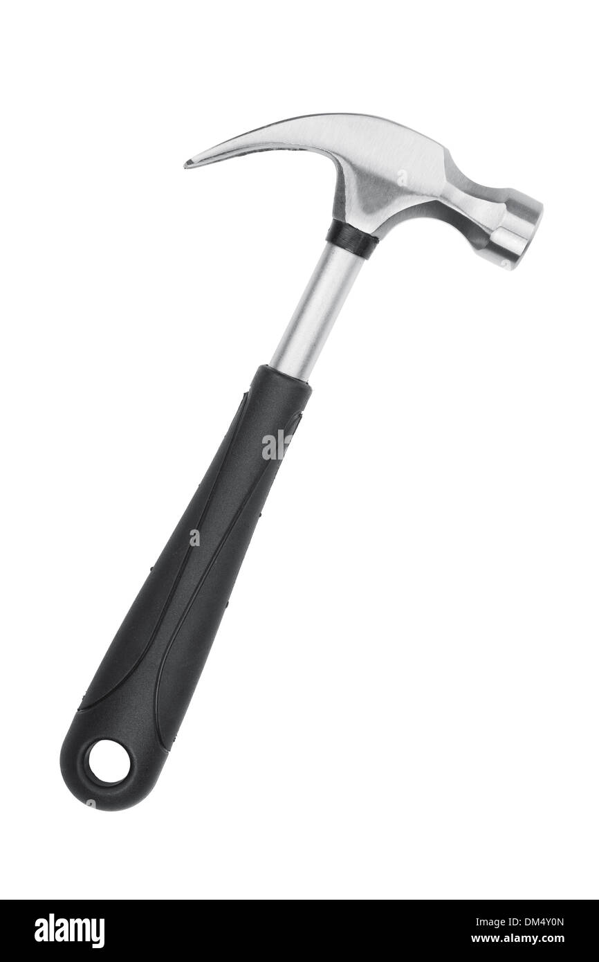 Hammer tool. Isolated on white background Stock Photo - Alamy