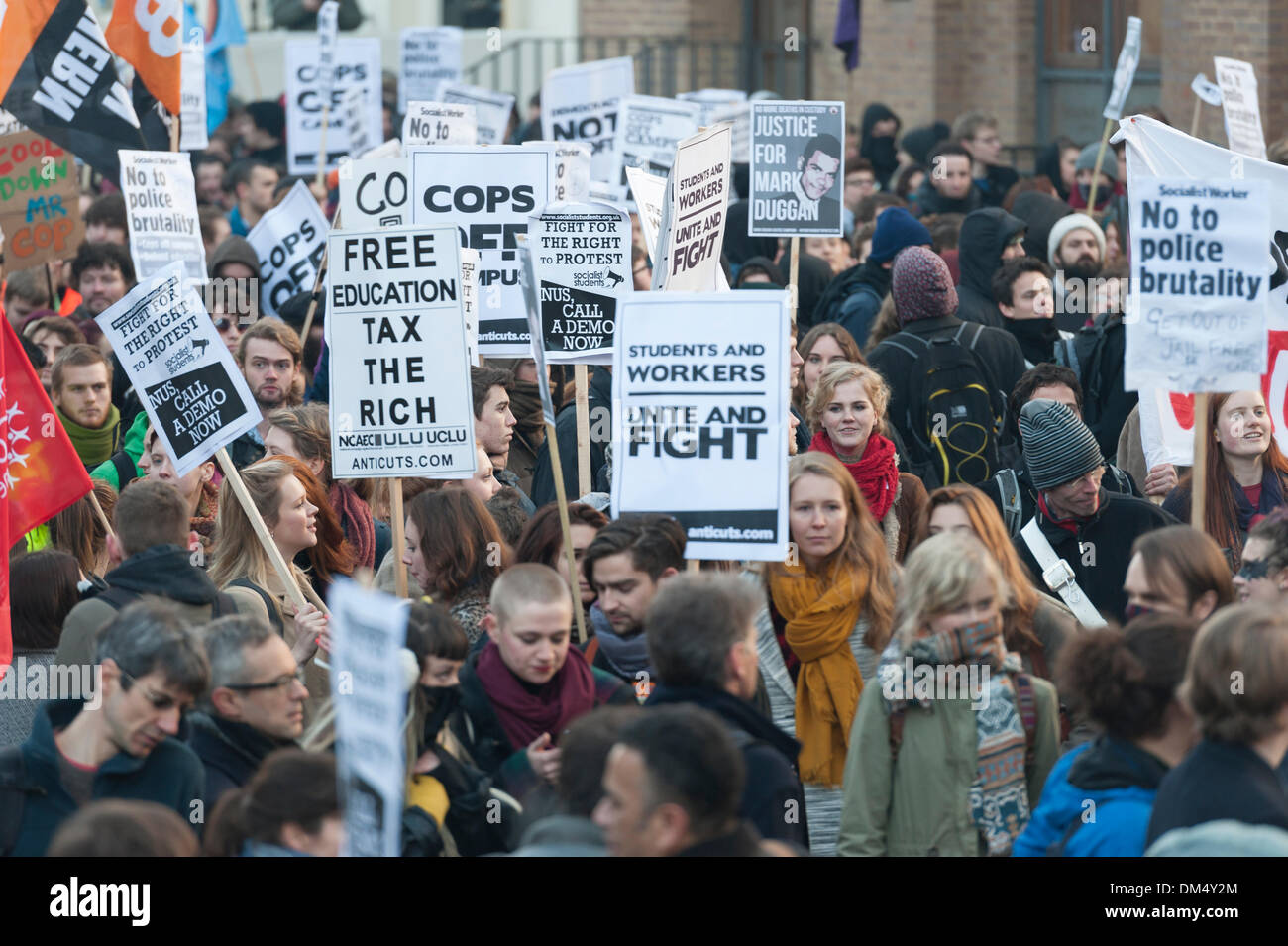 London, UK. 11th December 2013. Malet Street, London, UK. Around 2000 ...