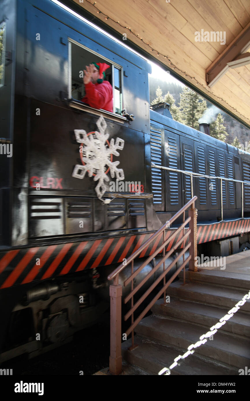 The railroad platform at Devil's Gate in Georgetown Colorado Stock ...