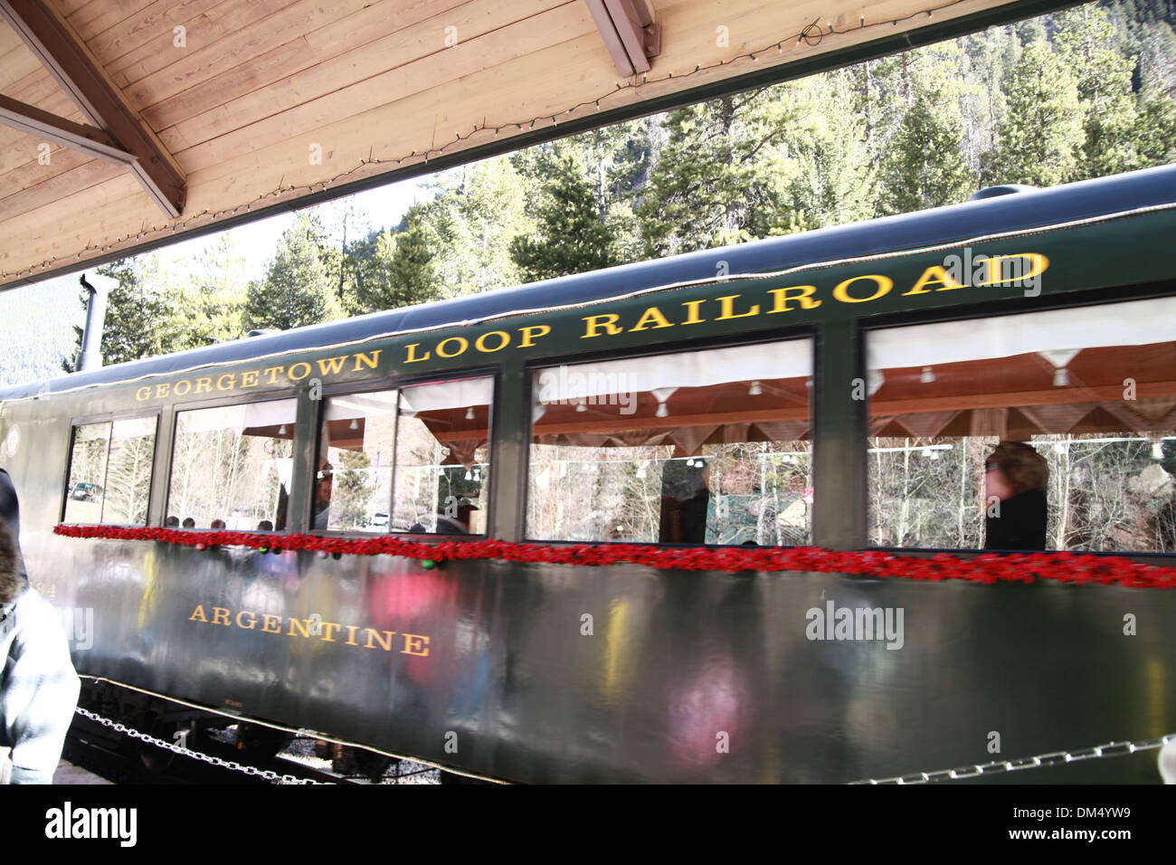 The railroad platform at Devil's Gate in Georgetown Colorado Stock ...