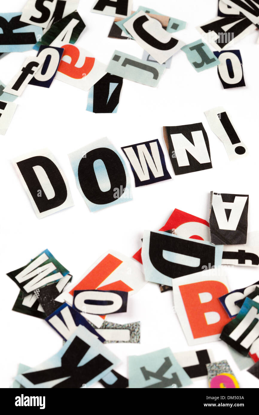 Made of newspaper letters hi-res stock photography and images - Alamy