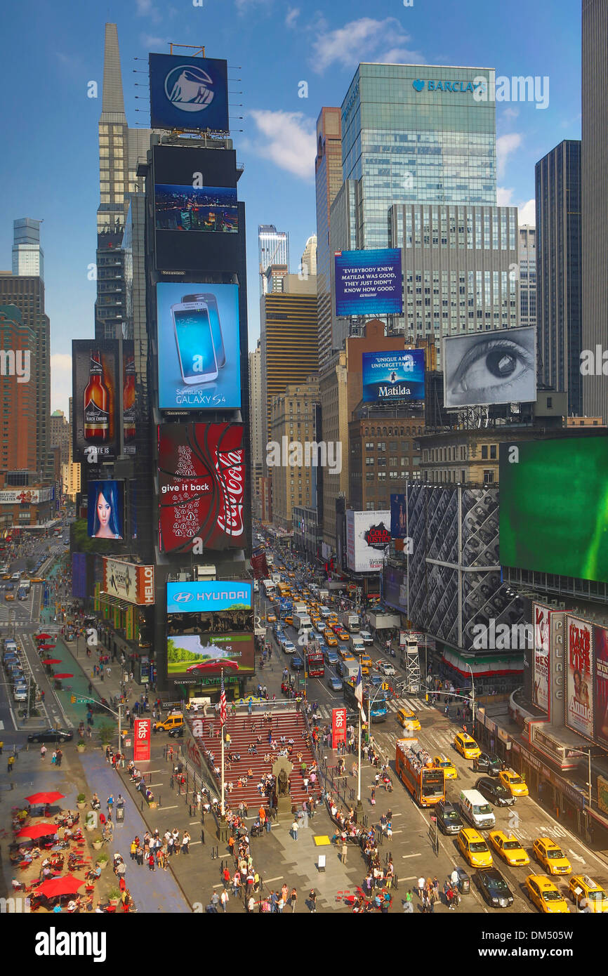 Manhattan New York USA United States America Times Square advertising ...