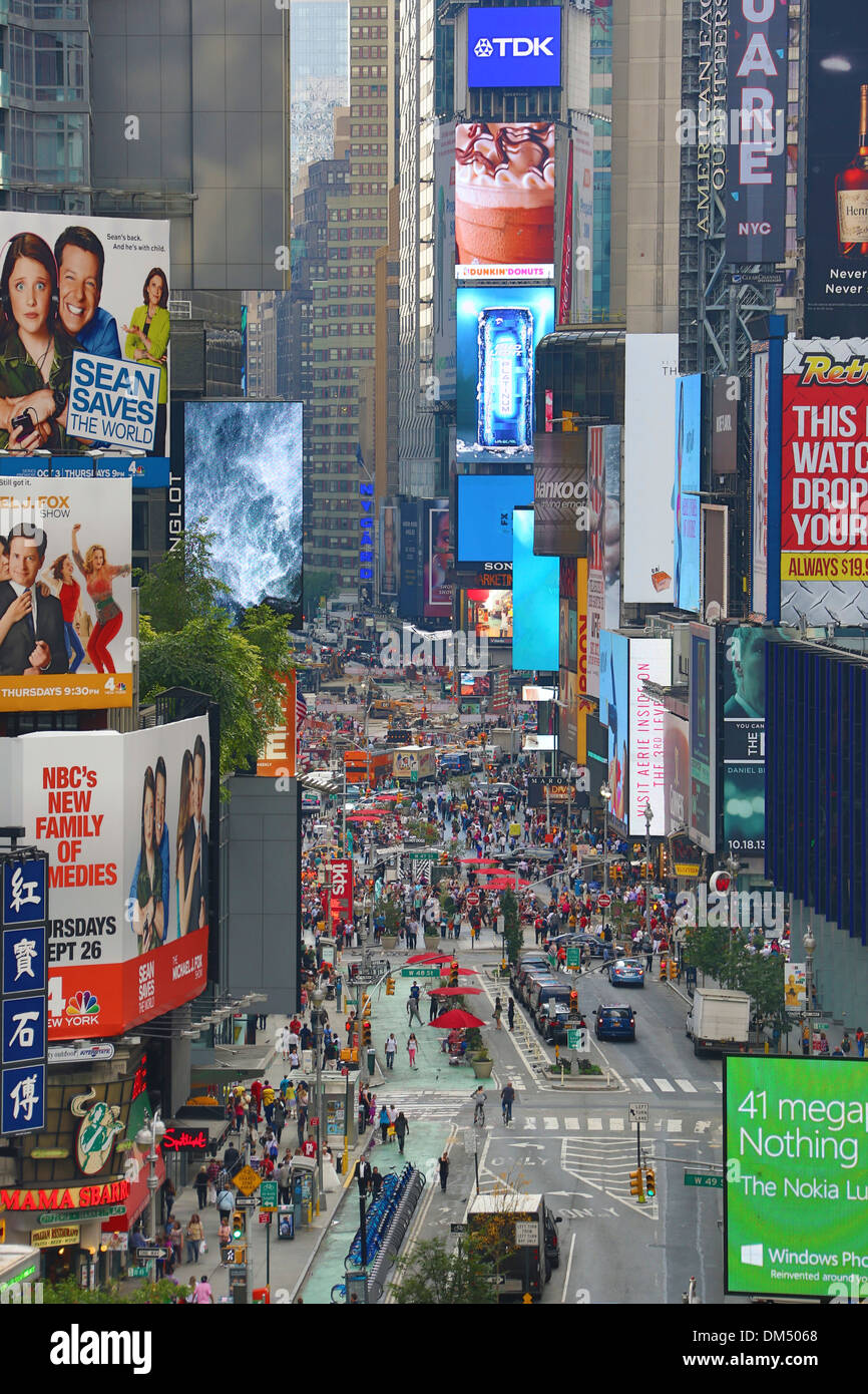 Manhattan New York USA United States America Times Square advertising ...