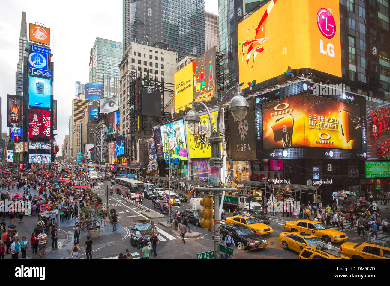 Manhattan New York USA United States America Times Square advertising ...