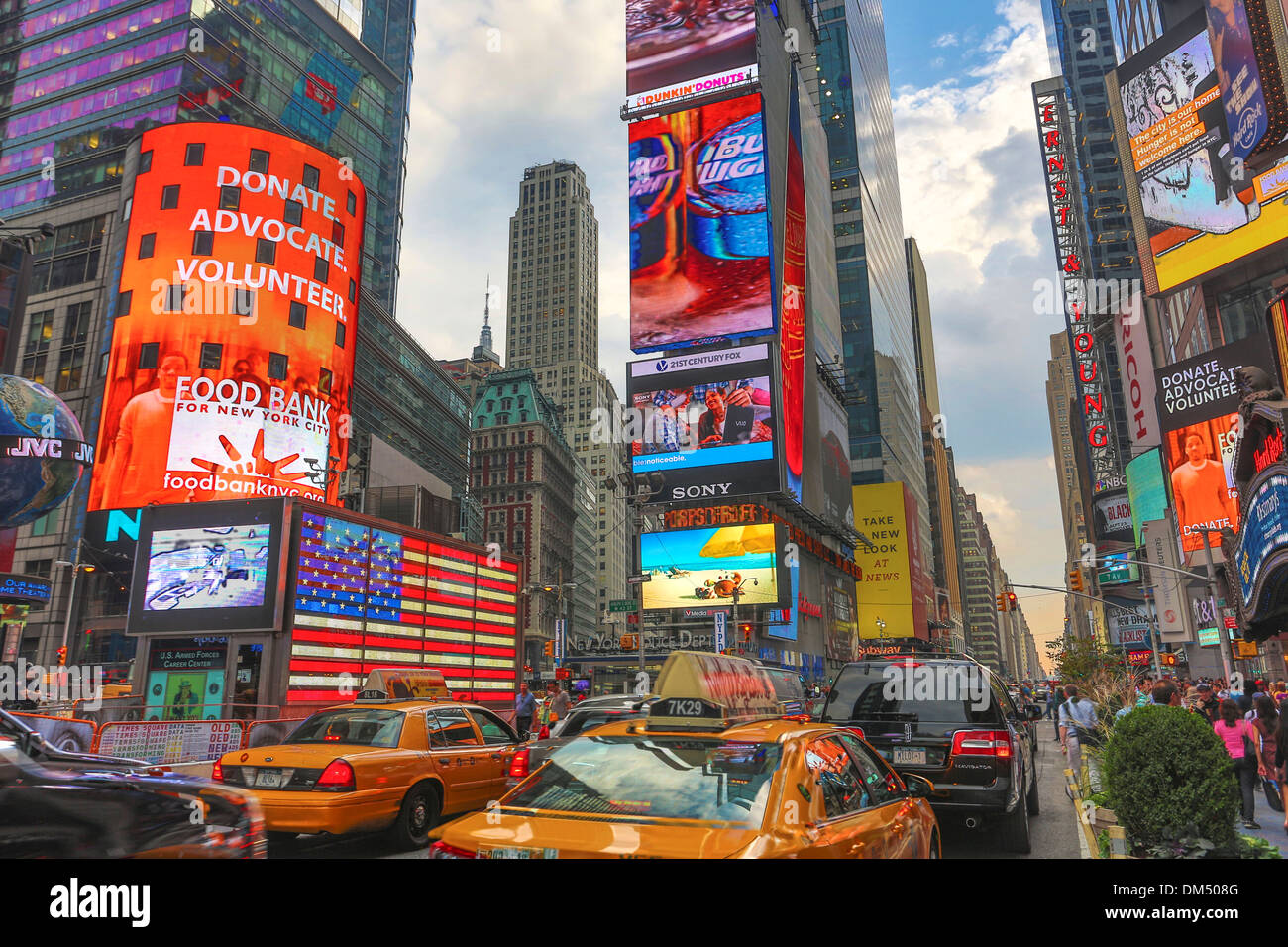 Manhattan New York USA United States America Times Square advertising ...
