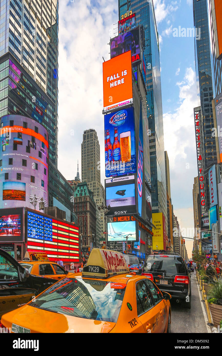 Manhattan New York USA United States America Times Square advertising ...