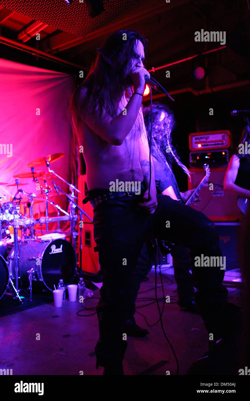 Finntroll singer on stage performing Stock Photo - Alamy