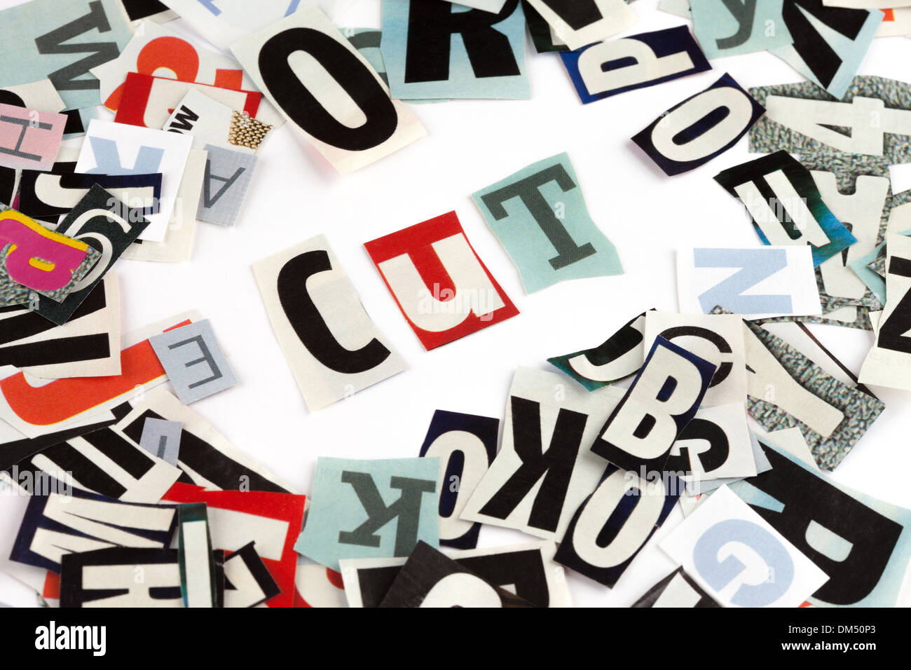 Cut out letters hi-res stock photography and images - Alamy