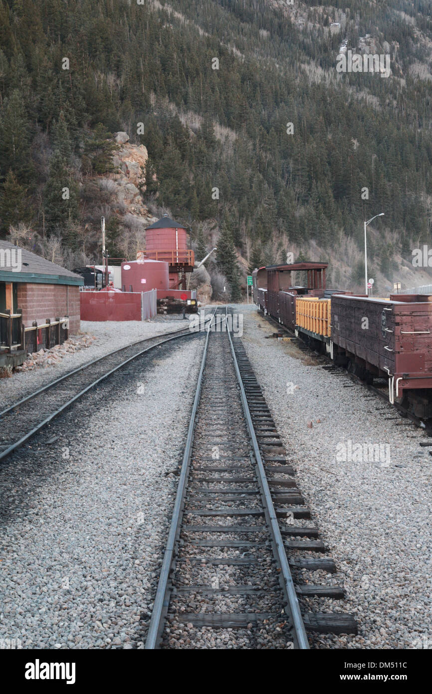 Train tracks in Georgetown Colorado Stock Photo - Alamy