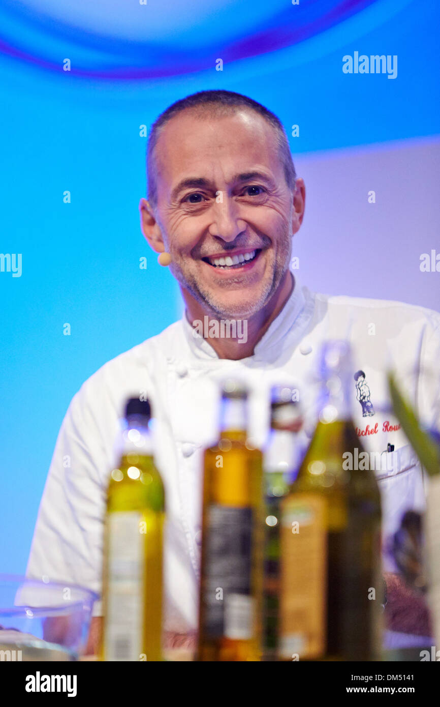Chef Michel Roux Jr gives a cookery demonstration at the 2013 BBC Good ...