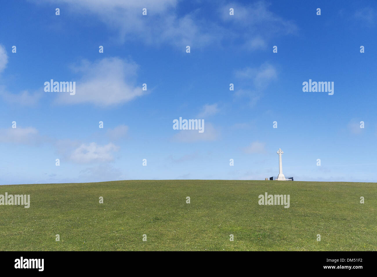 Tennyson’s Monument on Tennyson Down on the Isle of Wight, England, UK ...