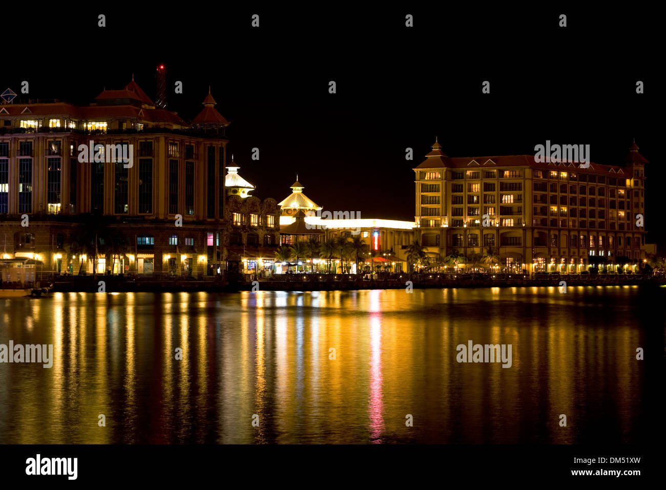 A night in caudan waterfront.Mauritius Stock Photo - Alamy