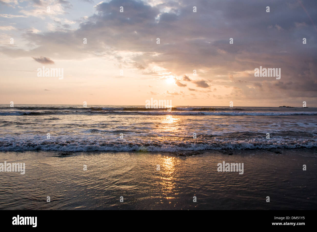 Beach and sunset Costa Rica Stock Photo - Alamy