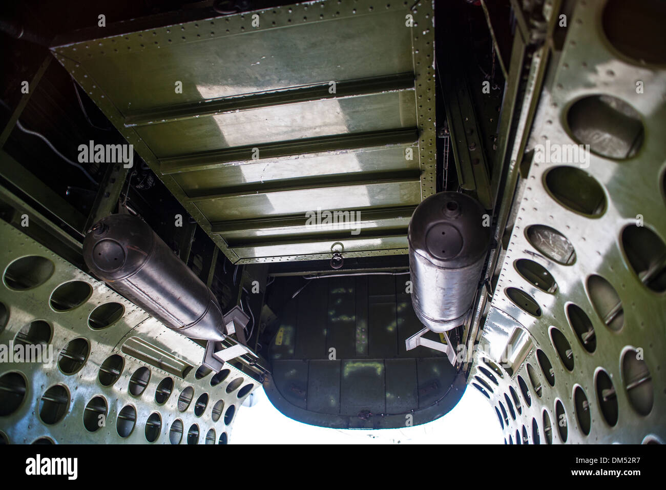 The bomb bay of a B-25 Mitchell belonging to the Commemorative Air ...