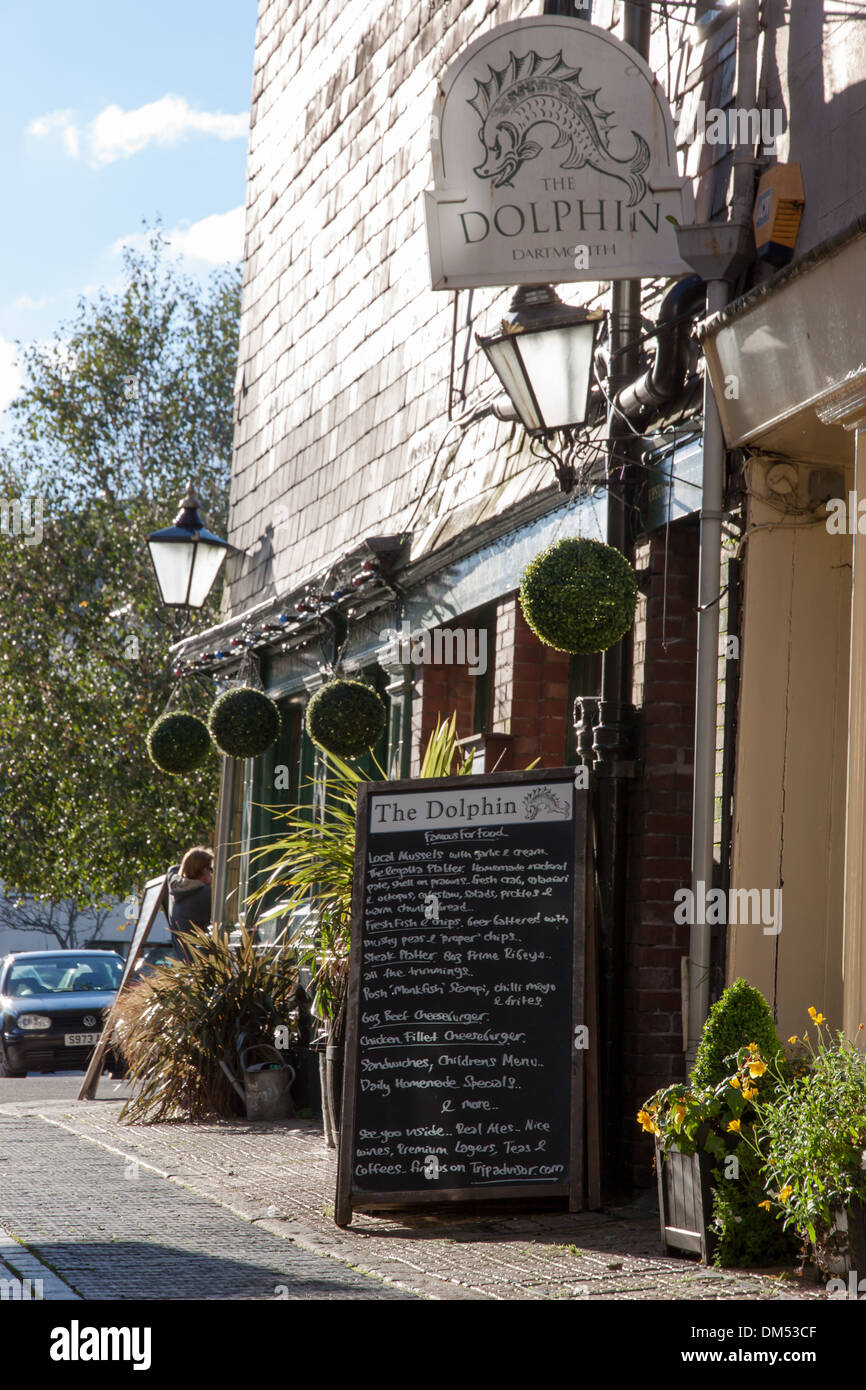 The Dolphin Pub, Dartmouth, Devon, UK Stock Photo - Alamy