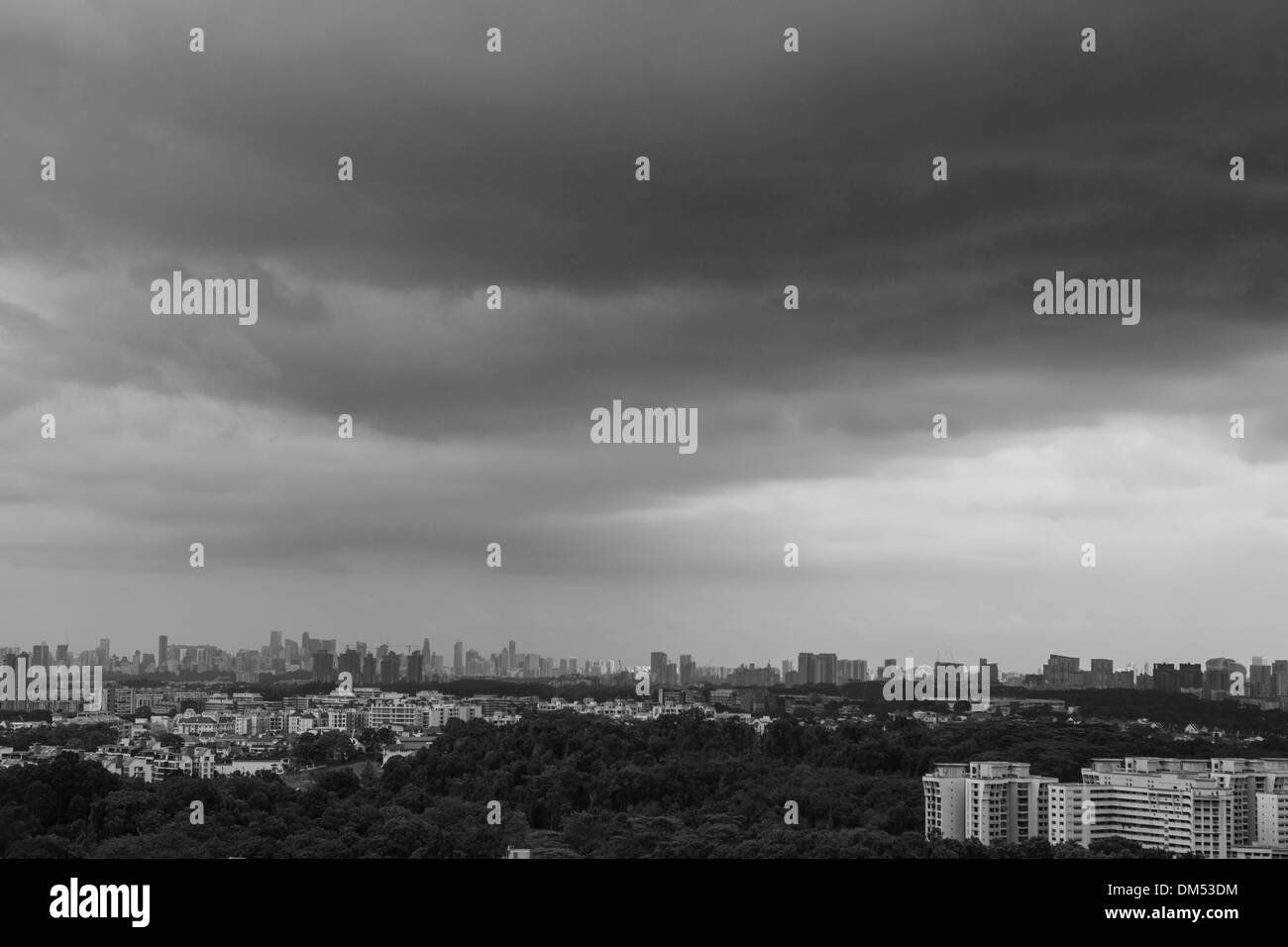 Flats high rise skyline Black and White Stock Photos & Images - Alamy