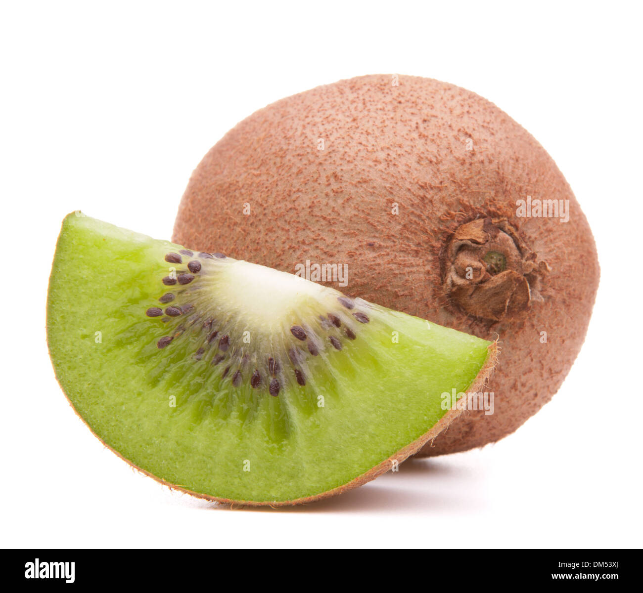 Sliced kiwi fruit segment isolated on white background cutout Stock ...