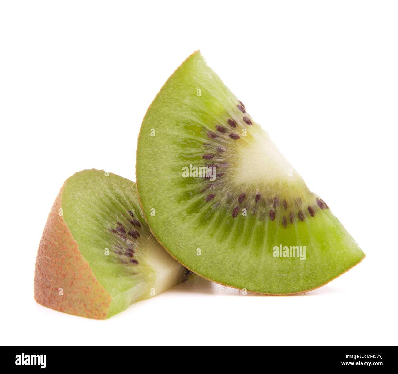Sliced kiwi fruit segment isolated on white background cutout Stock ...