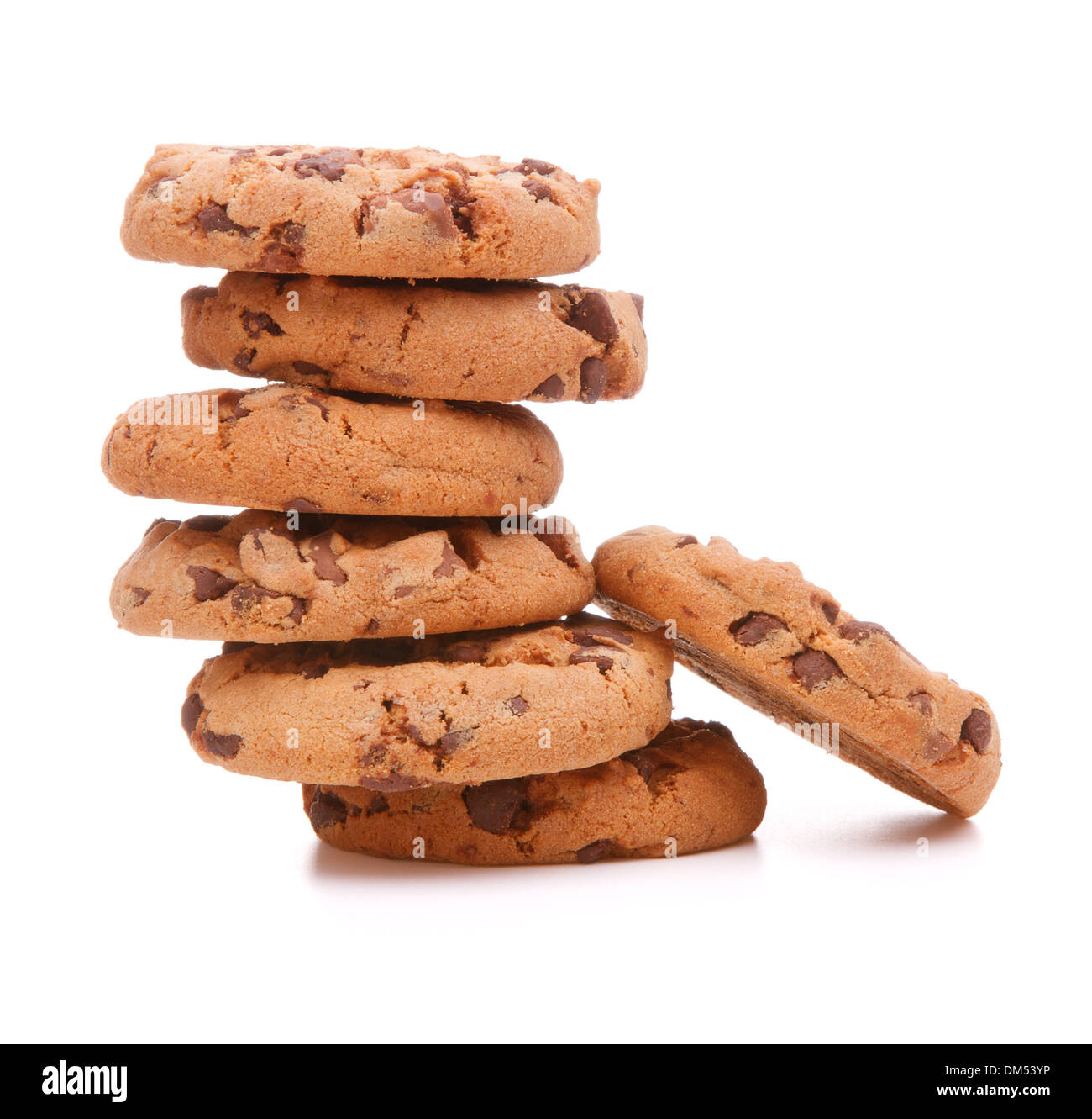 Chocolate homemade pastry cookies isolated on white background Stock ...