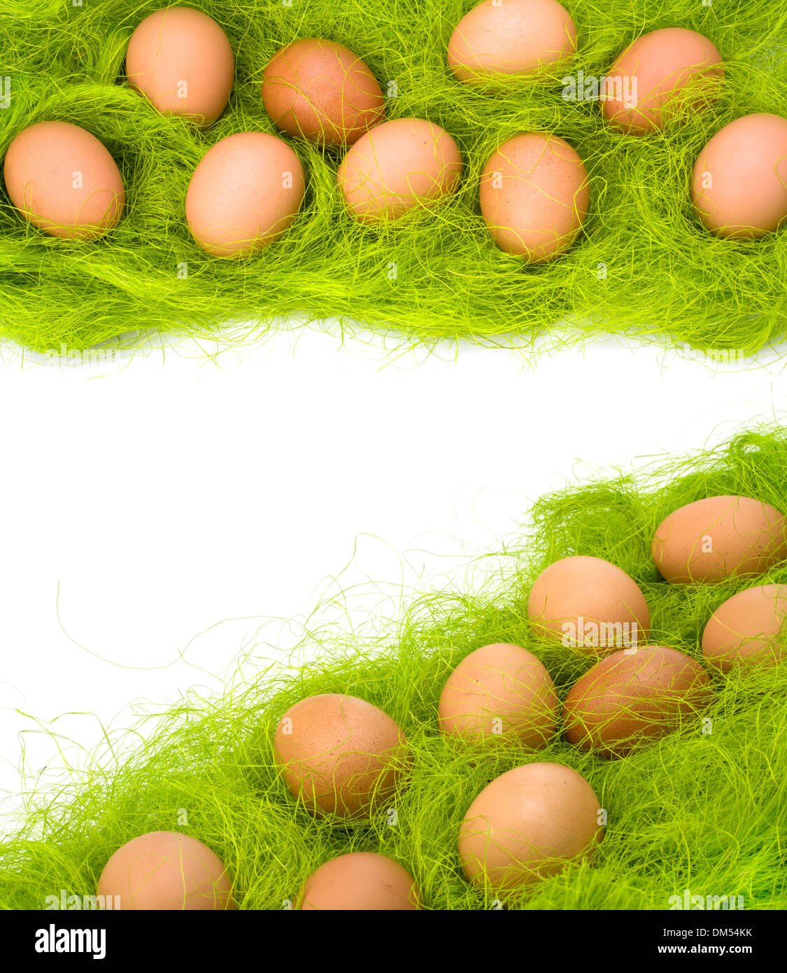 eggs border isolated on white background Stock Photo - Alamy