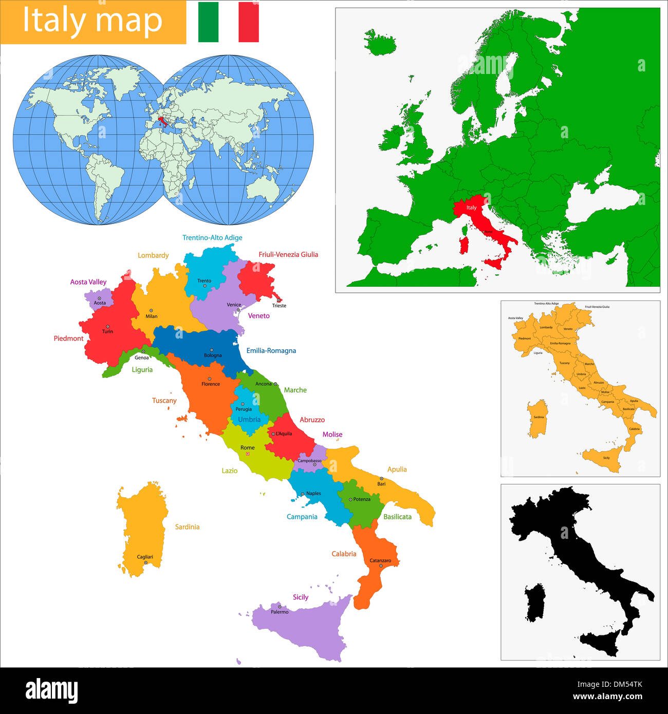 Rome province map hi-res stock photography and images - Alamy