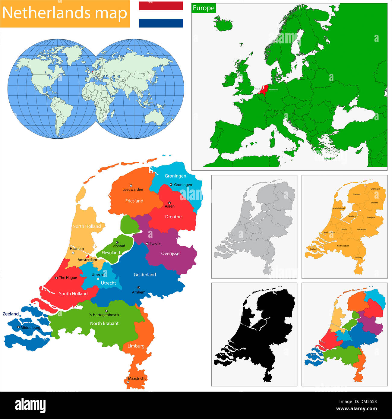 Administrative political map dutch hi-res stock photography and images ...