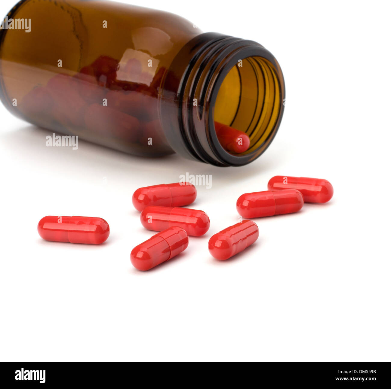 Drug in vial isolated on white background Stock Photo - Alamy